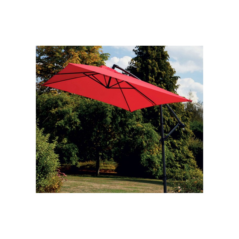 PARASOL ROUGE ALUMINIUM 3X2M