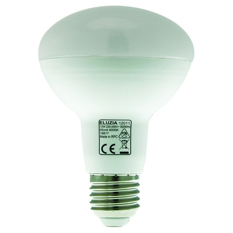 Ampoule LED SMD E27 Spot R80 11 W : 75 W Blanc chaud 3000 K - ELUZIA