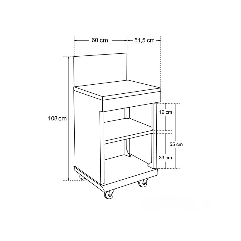 MODULE CUISINE DESSERTE FIDGI INTÉGRABLE AUX BBQ - COOK'IN GARDEN