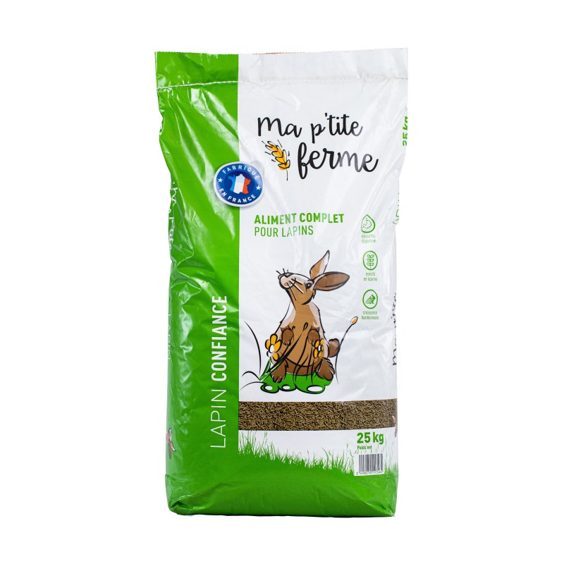ALIMENT COMPLET LAPIN CONFIANCE 25KG - MA P'TITE FERME